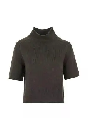 LISA YANG Fride High-neck Short-sleeve Top - Green