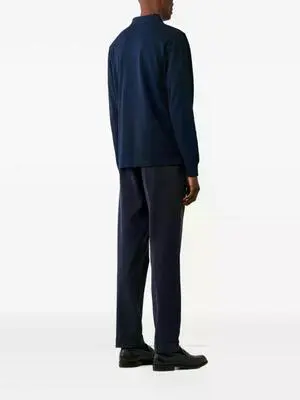 HACKETT LONDON Logo-embroidered Long-sleeve Polo Shirt
