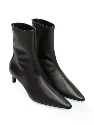 Dear Frances Fio Pointed-toe Leather Ankle Boots - Brown