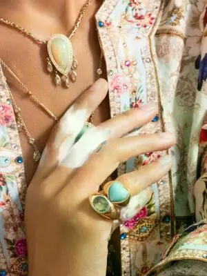 Jacquie Aiche Emerald Oval Dome Ring