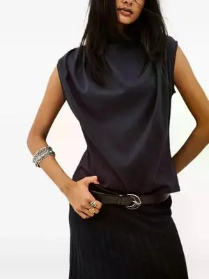 Ba&sh Hoda Draped High-neck Top