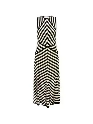 Zimmermann Valiant Deco Stripe Midi Dress
