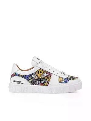 Philipp Plein Mirror Smile Graphic-print Lace-up Sneakers