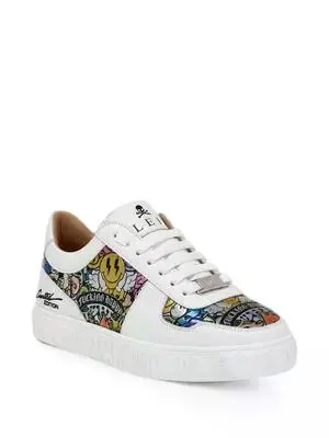 Philipp Plein Mirror Smile Graphic-print Lace-up Sneakers