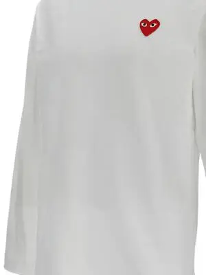 Play Comme Des Garcon Heart-patch Long-sleeve T-shirt