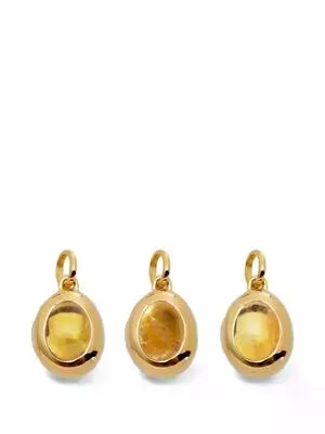 Monica Vinader November Birthstone Citrine Embellished Locket Necklace
