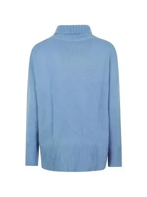LISA YANG Roll-neck Drop-shoulder Knit