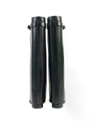 VIA ROMA 15 Leather Knee High Boots With Buckle Detail