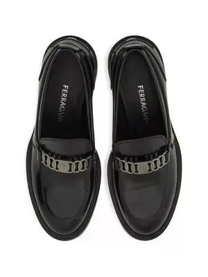 FERRAGAMO Vara Chain Loafers
