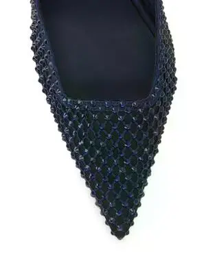 LE SILLA Gilda Crystal-embellished Mesh Pumps
