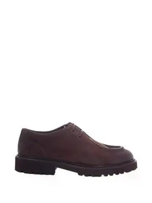 DOUCAL'S Leather Lace-up Derby Shoes - Brown