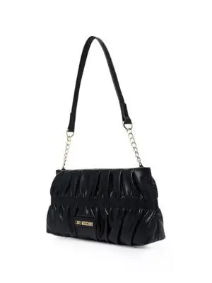 Moschino Ruched Chain-link Shoulder Bag