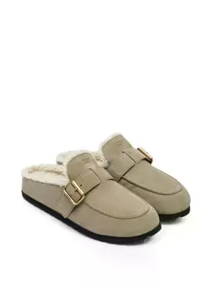 Prada Buckle-fastening Shearling-lined Slides