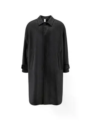 HEVO Baia Del Monaco Button-cuff Single-breasted Coat - Black