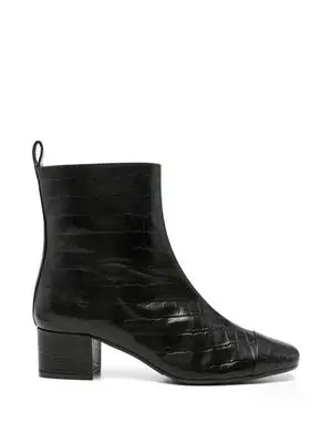 CAREL Leather Ankle Boots - Black
