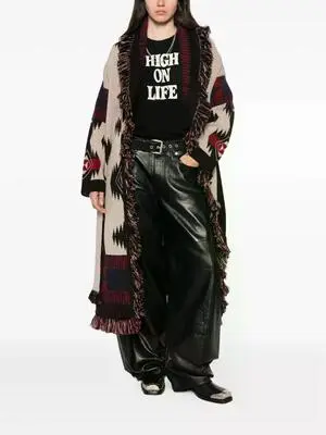 Alanui Fringe-trim Coat - Neutrals