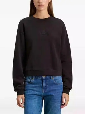 Woolrich Logo-embroidered Crew-neck Sweatshirt - Black