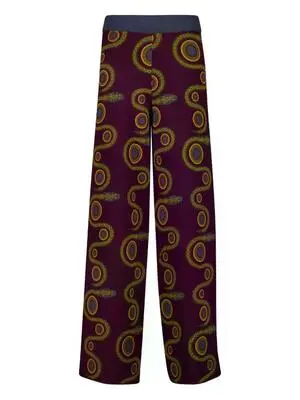 PAULA Geometric-pattern Trousers - Purple