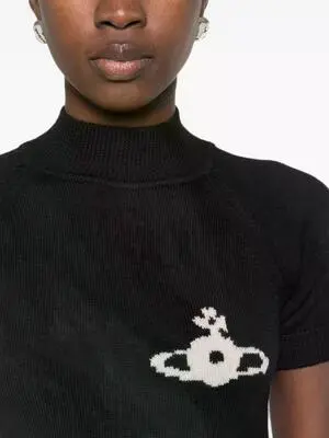 VIVIENNE WESTWOOD Intarsia-knit Orb Motif Turtleneck Sweater
