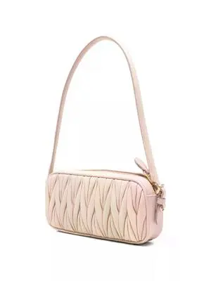 Miu Miu Matelassé Leather Shoulder Bag - Pink