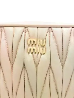 Miu Miu Matelassé Leather Shoulder Bag - Pink