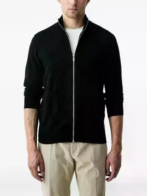Karl Lagerfeld Zip-up Cardigan - Black