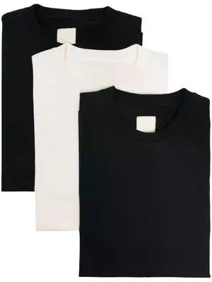 Emporio Armani Logo-patch Cotton T-shirts - Black