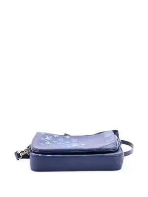 LOUIS VUITTON Trio Messenger Bag Limited Edition Monogram Ink Watercolor Leather - Blue