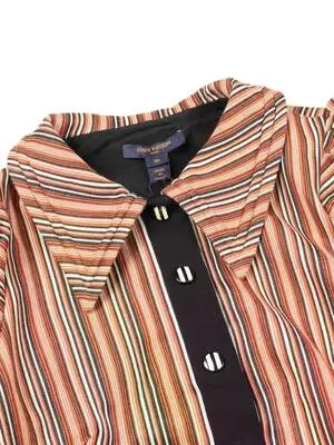 LOUIS VUITTON 2010s Striped Short-sleeve Mini Dress