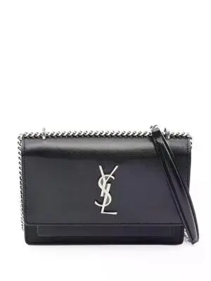 Saint Laurent 2010s Sunset Chain Shoulder Bag - Black