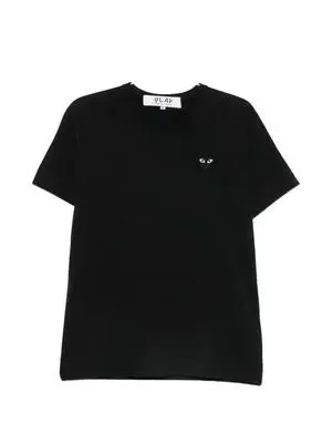 Play Comme Des Garcon Heart-patch T-shirt - Black