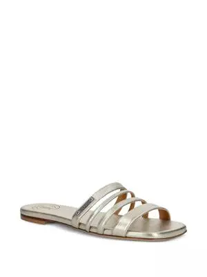 Iceberg Metallic Multi-strap Flat Sandals - Silver
