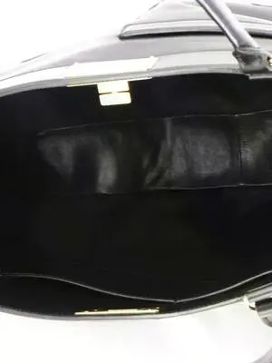 Prada Frame Lock Leather Large Tote Bag