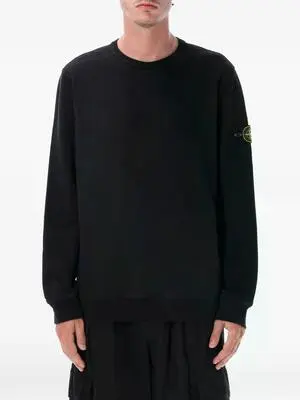 Stone Island 6100049 Brushed Organic Cotton Fleece Sweatshirt - Black