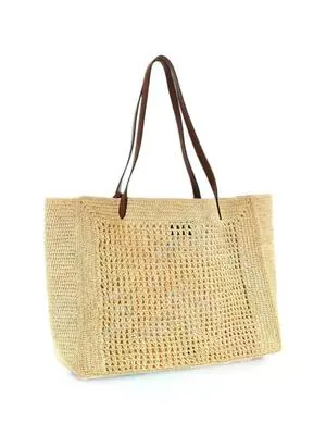 Mulberry Crochet Woven-raffia Tote Bag - Neutrals