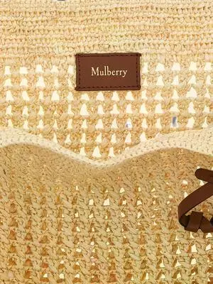 Mulberry Crochet Woven-raffia Tote Bag