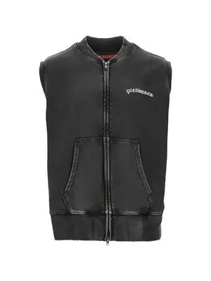 PLEASURES Faded Effect Zip-up Sweatshirt
