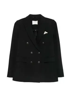 CIRCOLO 1901 Double-breasted Peak-lapel Jacket - Black