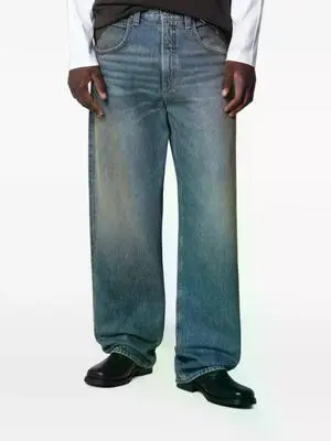 AGOLDE Faded Whiskered Loose-fit Jeans - Blue