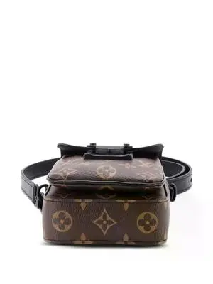 LOUIS VUITTON S Lock Vertical Wearable Wallet Macassar Monogram Canvas Crossbody Bag