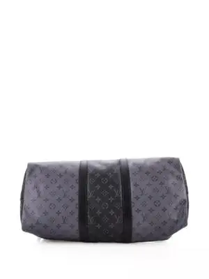 LOUIS VUITTON Keepall Bandouliere Bag Reverse Monogram Eclipse Canvas 50 Travel Bag