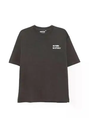 GEORGE. Slogan-print Drop-shoulder T-shirt - Grey