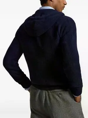 Polo Ralph Lauren Waffle-knit Wool-cotton Hooded Sweater