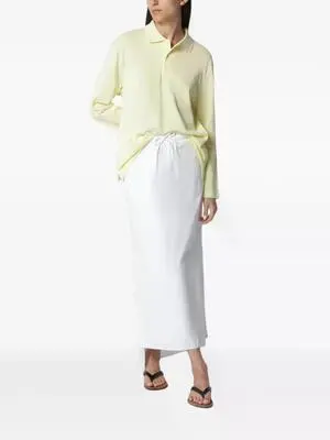 FLORE FLORE Diana Long-sleeve Polo Shirt - Yellow