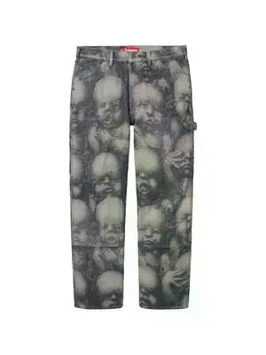 Supreme H.r. Giger Double-knee Jeans - Grey