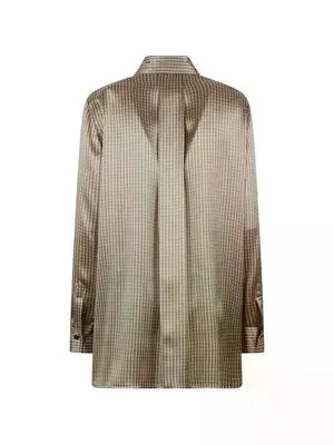 Kiton Checked Silk Shirt