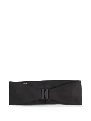 Kiton Pleated Silk-blend Belt - Black