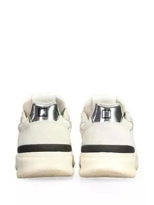D.a.t.e. Musa Panelled Metallic-effect Sneakers - White