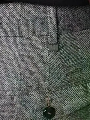 PT TORINO Herringbone-pattern Pleated Trousers