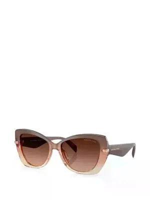 Michael Kors Cat Eye Sunglasses With Gradient Lenses - Brown